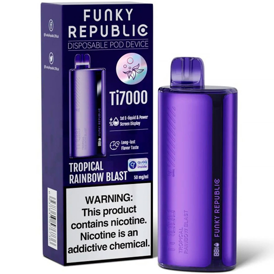 Vaper Descartável Elfbar Funky Republic Ti7000 Tropical Rainbow Blast ...