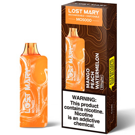 Vaper Descartável Elfbar Lost Mary MO5000 Mango Peach Watermelon 5000 ...