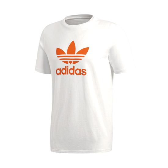 Camiseta Adidas Masculina Trefoil Branca Na Loja Casa Angela No